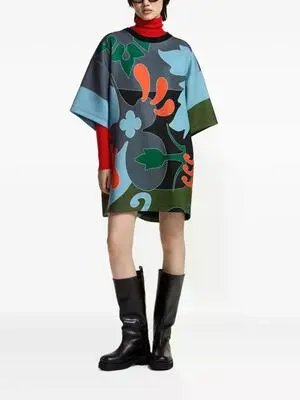 Essentiel Antwerp Floral-print Mini T-shirt Dress - Grey