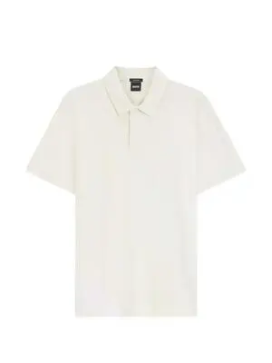 BOSS Geometric-jacquard Polo Shirt In Cotton - Neutrals