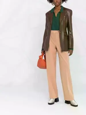 Alberta Ferretti High-waisted Straight-leg Trousers