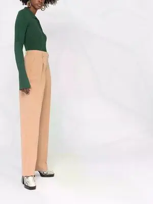 Alberta Ferretti High-waisted Straight-leg Trousers