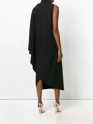 Alberta Ferretti One Shoulder Cape Dress