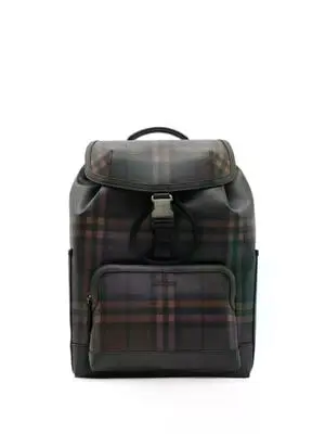 Burberry City Check Clip Backpack - Brown