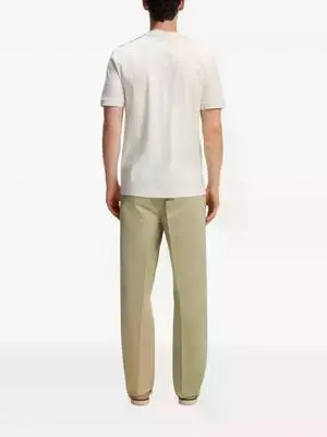 BOSS Geometric-jacquard T-shirt In Cotton