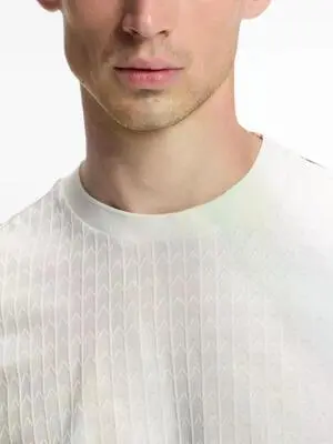 BOSS Geometric-jacquard T-shirt In Cotton