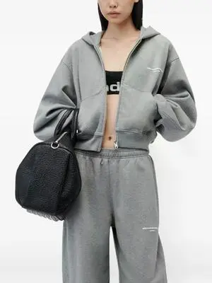 Alexander Wang Logo-print Zip-up Hoodie