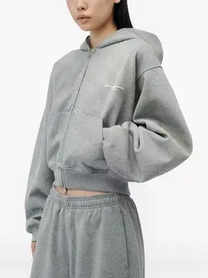 Alexander Wang Logo-print Zip-up Hoodie