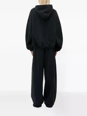 Alexander Wang Logo-print Mid-rise Oversized Sweatpants - Black