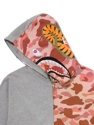 A BATHING APE 1st Camo Crystal-stone Shark Full-zip Hoodie