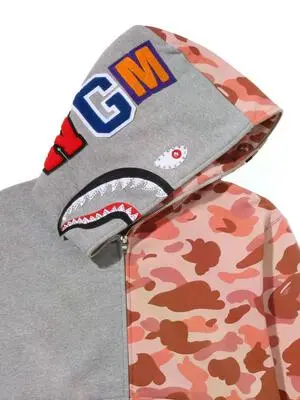 A BATHING APE 1st Camo Crystal-stone Shark Full-zip Hoodie