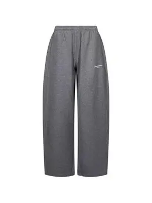 Alexander Wang Mid-rise Relaxed Logo Print Sweatpants - Grey