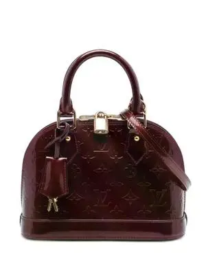 LOUIS VUITTON 2010 Monogram Vernis Alma Bb Satchel - Red