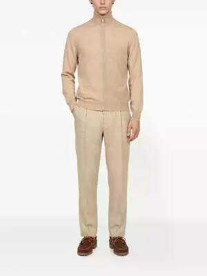 Brunello Cucinelli Zip-up Ribbed-trim Sweater