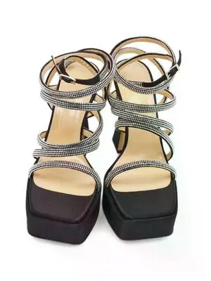 Mach & Mach Sydney Crystal-embellished Platform Sandals