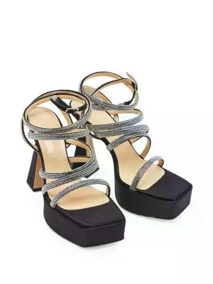 Mach & Mach Sydney Crystal-embellished Platform Sandals