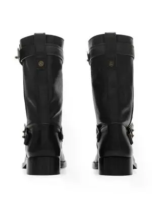 Burberry Kent Leather Biker Boots