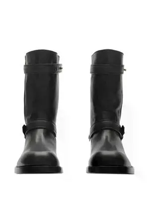 Burberry Kent Leather Biker Boots
