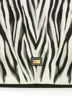 Liu Jo Zebra-print Square Scarf - White