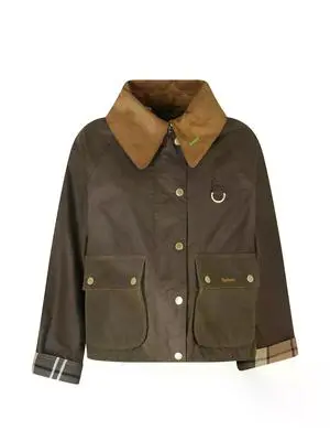 Barbour Corduroy-collar Check-cuff Jacket - Green