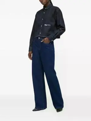 Karl Lagerfeld High-waisted Wide-leg Jeans - Blue