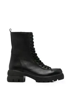 SERGIO MORETTI FIRENZE Lace-up Chunky-sole Ankle Boots - Black