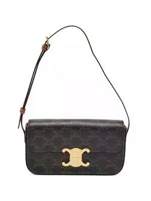 Celine 2022 Triomphe Claude Shoulder Bag - Brown