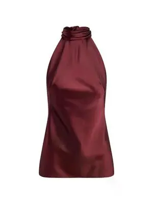 Ralph Lauren Chilton Halterneck Top - Red