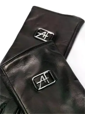 Alberta Ferretti Logo-plaque Leather Gloves