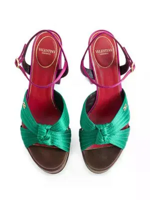 Valentino Garavani Sandals With Crasher Platform In Satin 125mm