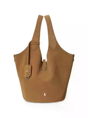 Polo Ralph Lauren Polo Play Suede Small Tote Bag - Brown