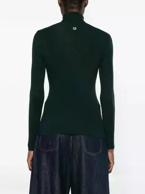 Maje Ribbed-knit Roll-neck Sweater - Green