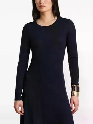 Ralph Lauren Crew-neck Long-sleeve Midi Dress