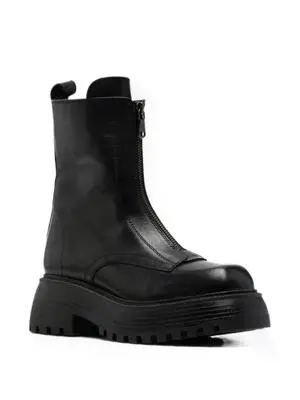 SERGIO MORETTI FIRENZE Zip-front Chunky-sole Boots - Black