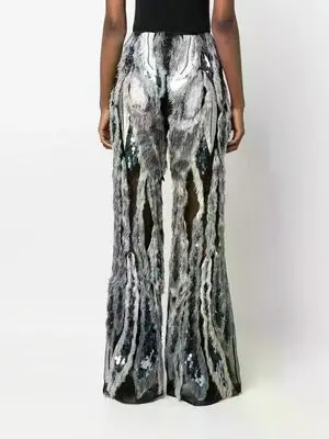 Alberta Ferretti Sequin-embellished Palazzo Pants