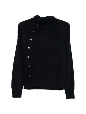 Seventy Button-fastening High-neck Cardigan
