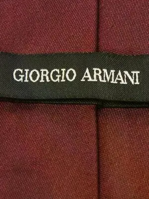 Giorgio Armani Logo Embroidered Silk Tie
