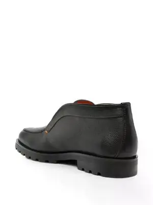 Santoni Round-toe Leather Loafers