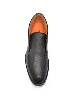 Santoni Round-toe Leather Loafers
