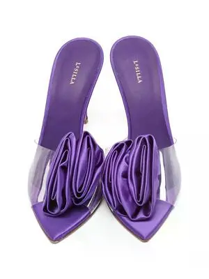LE SILLA Kamala Ruffled Stiletto Sandals - Purple
