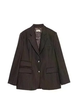 Elisabetta Franchi Pinstripe-pattern Notched-lapel Blazer