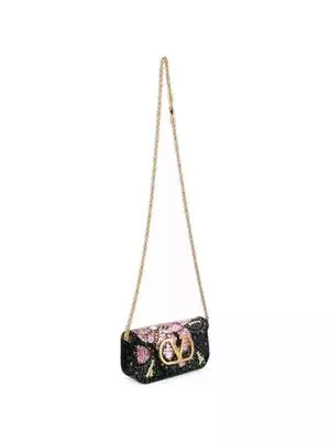 Valentino Garavani Locò Small Embroidered Shoulder Bag
