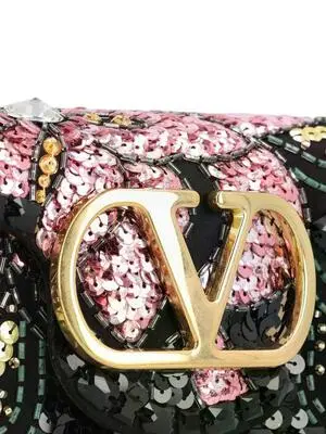Valentino Garavani Locò Small Embroidered Shoulder Bag