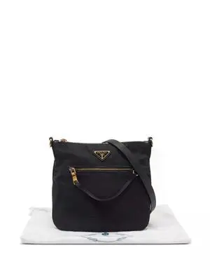 Prada Nylon Front Zip Crossbody Bag