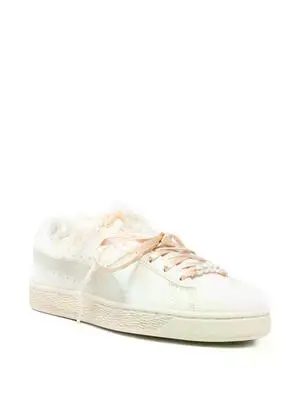 PUMA Lace-up Leather Sneakers With Embellished Detailing