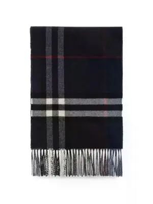 Burberry Reversible Check Cashmere Scarf - Grey