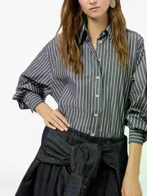Brunello Cucinelli Striped Cotton Poplin Shirt