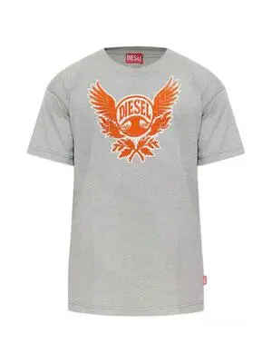 DIESEL® T-norm-aa4 Logo-print Cotton T-shirt - Grey
