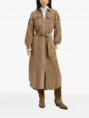 Brunello Cucinelli Fluid Corduroy Shirt Dress