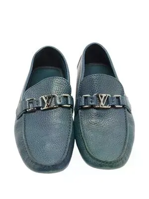 LOUIS VUITTON Hockenheim Leather Loafers - Blue