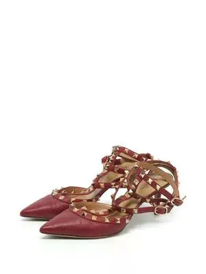Valentino Garavani Rockstud Pointed-toe Pumps - Red