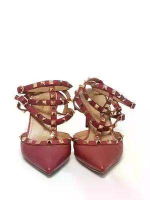 Valentino Garavani Rockstud Pointed-toe Pumps - Red